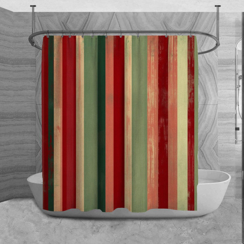 East Urban Home Vertical Stripes Shower Curtain